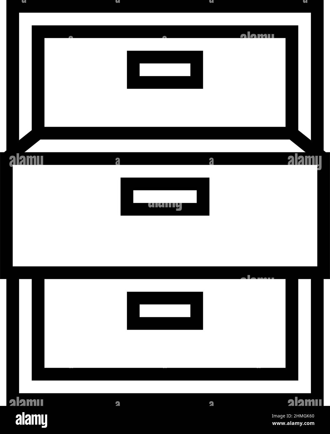 drawer open line icon vector illustration Stock Vector Image & Art - Alamy
