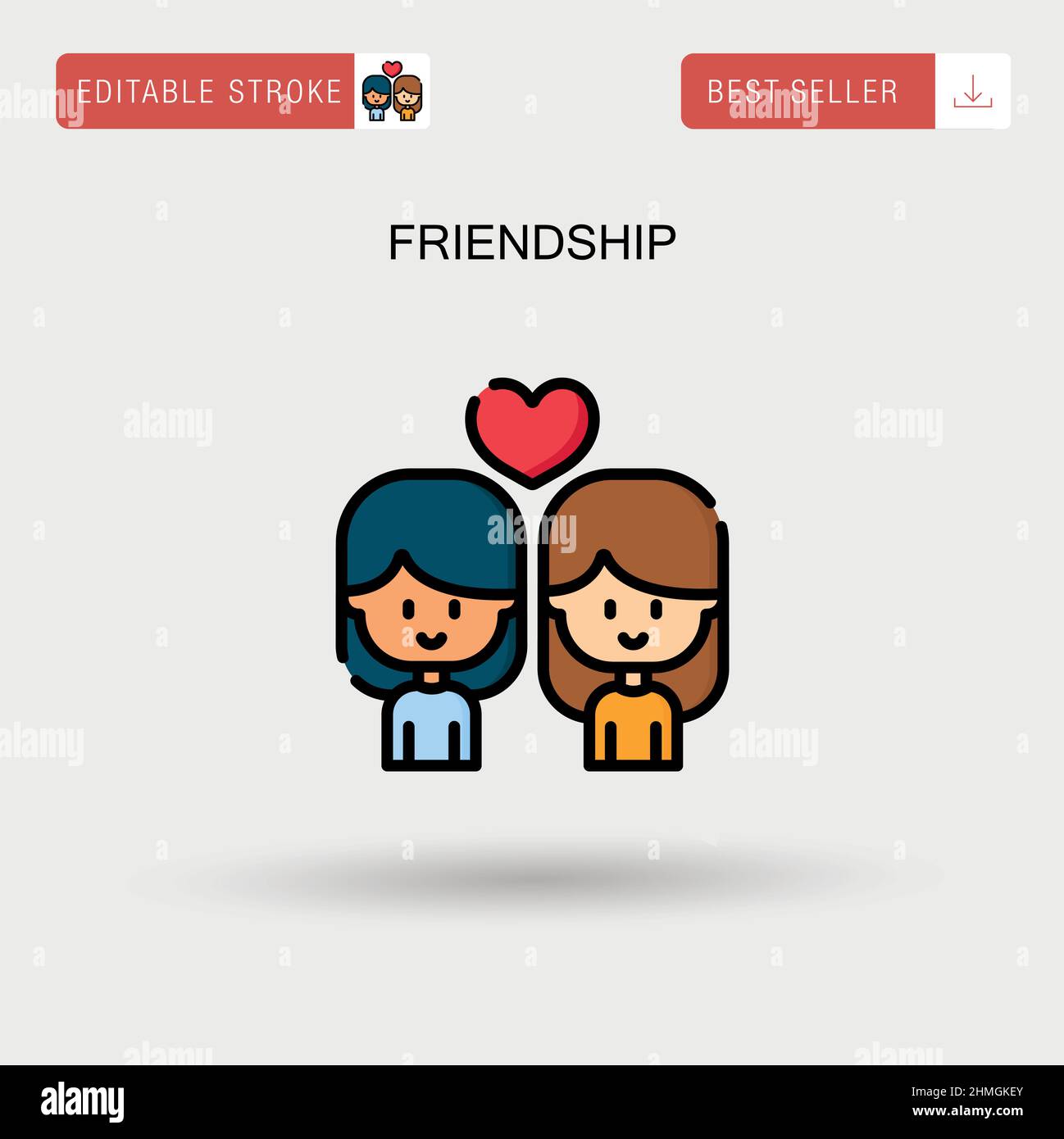 Friendship Simple vector icon Stock Vector Image & Art - Alamy