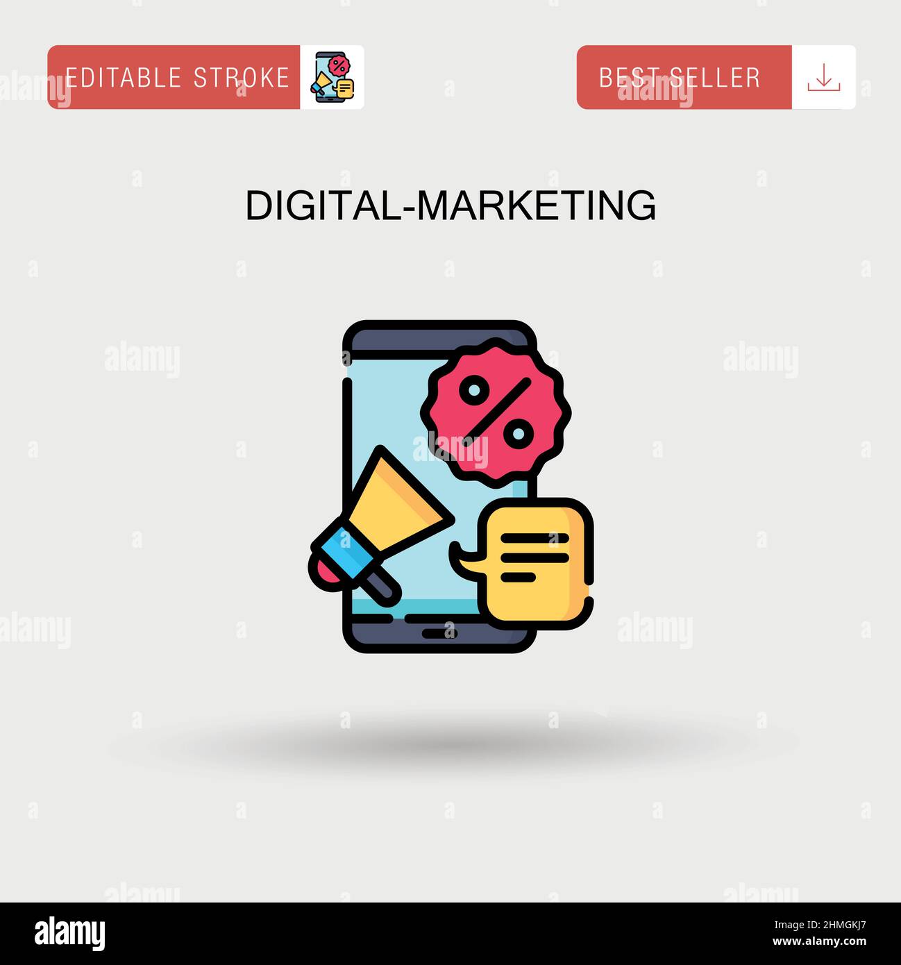 Digital marketing icon Stock Vector Images - Alamy