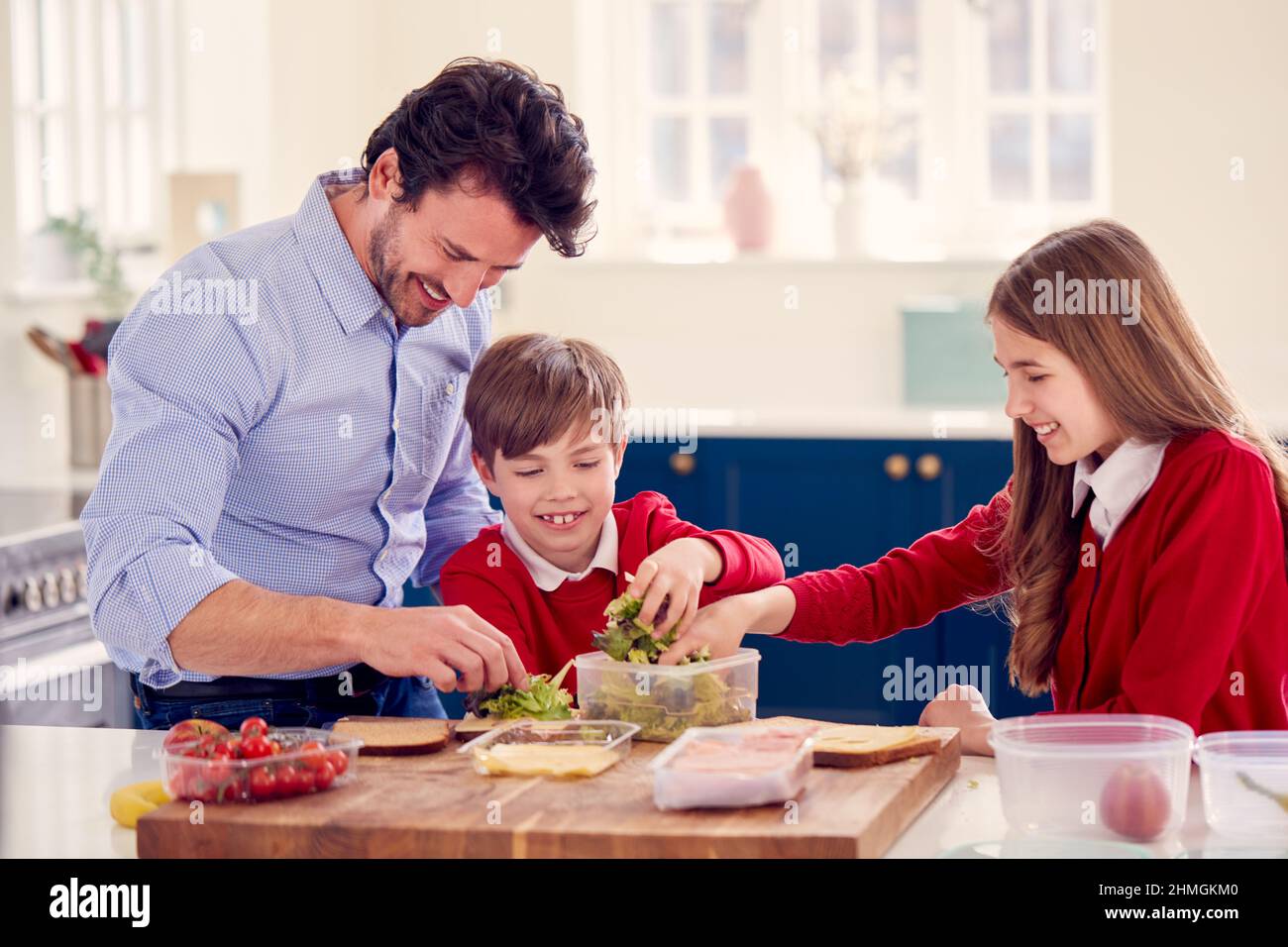 Packed lunch school sandwich uniform hi-res stock photography and ...