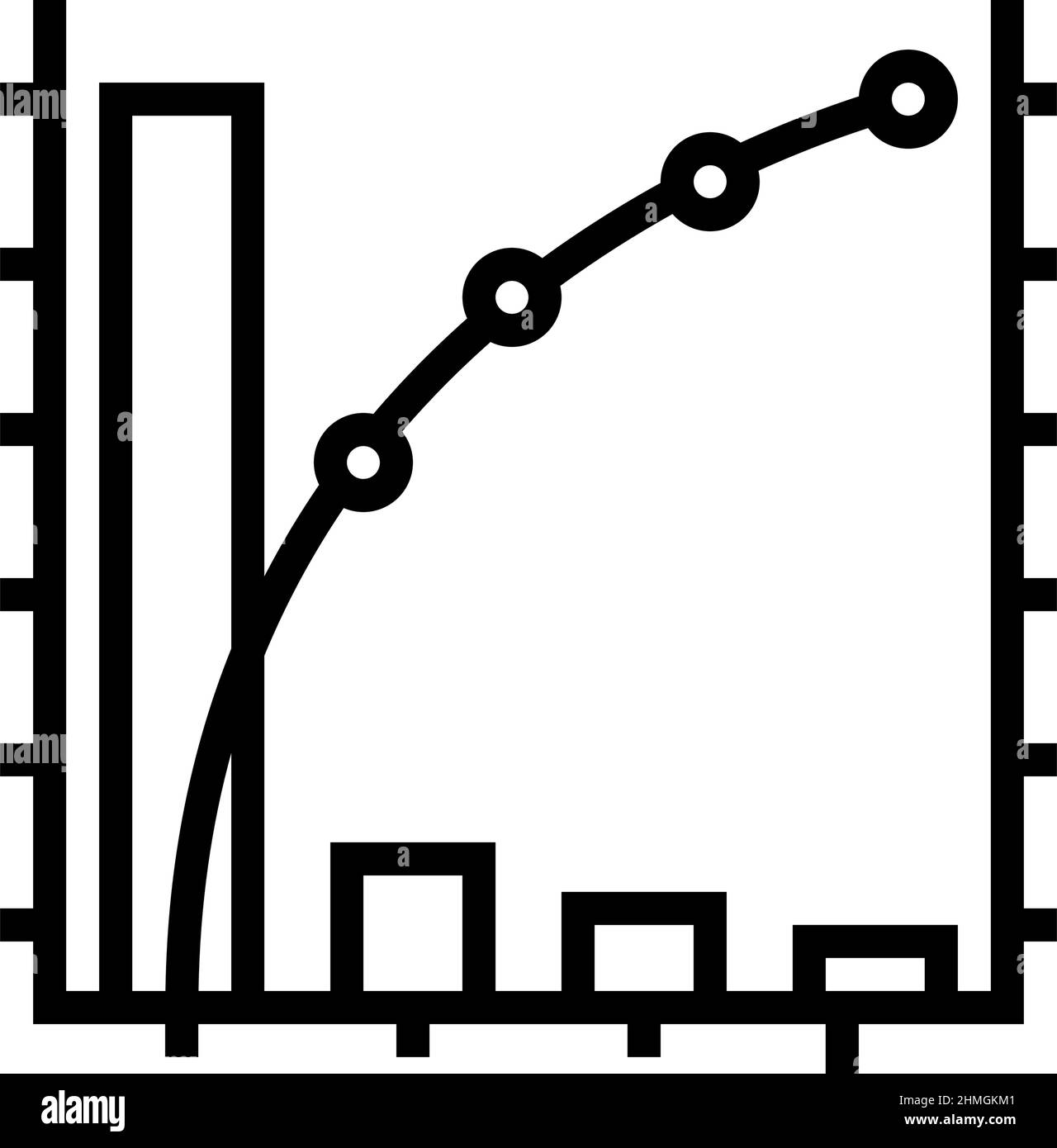 pareto chart line icon vector illustration Stock Vector Image & Art - Alamy