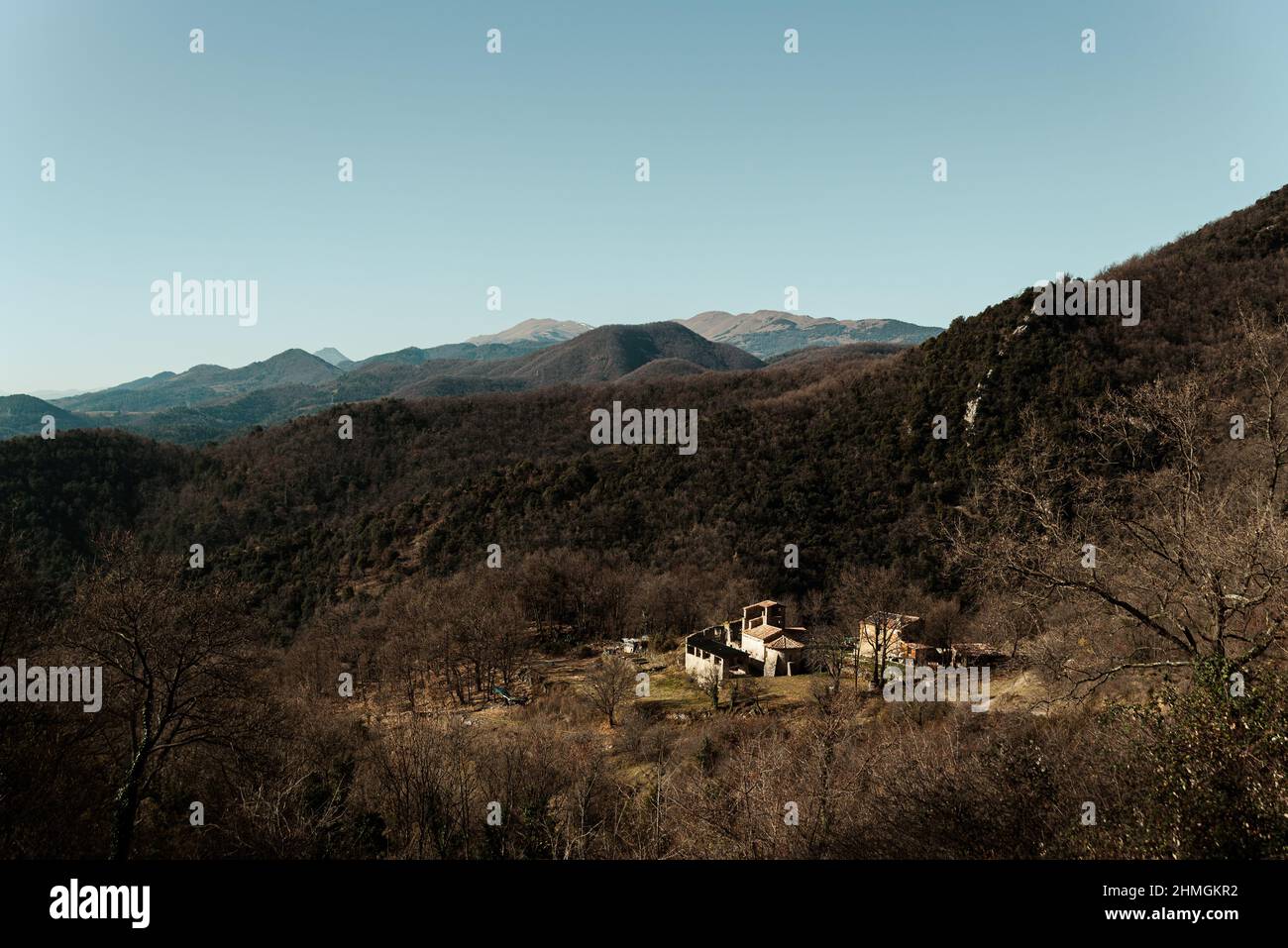 landscape of catalan Garrotxa countryside in the countryside of ...