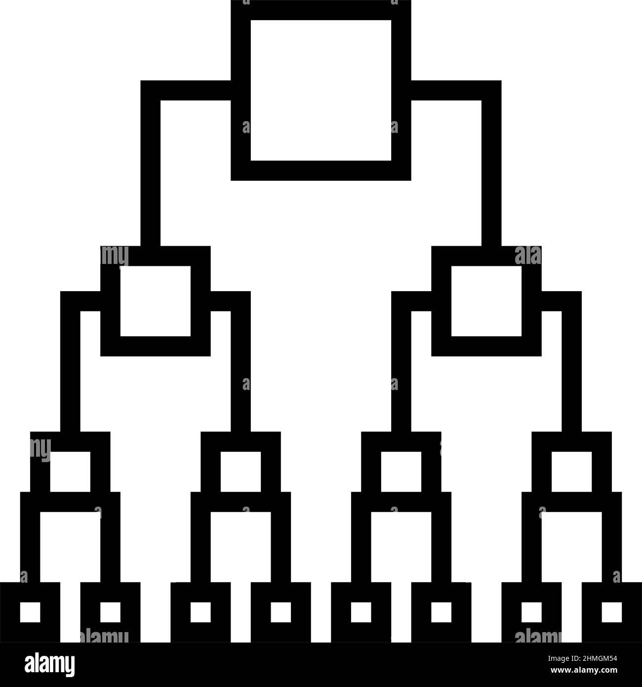 binary decision diagram line icon vector illustration Stock Vector ...