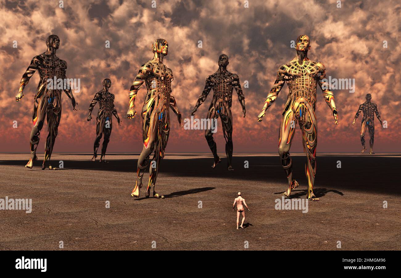 Man & Machines Stock Photo - Alamy