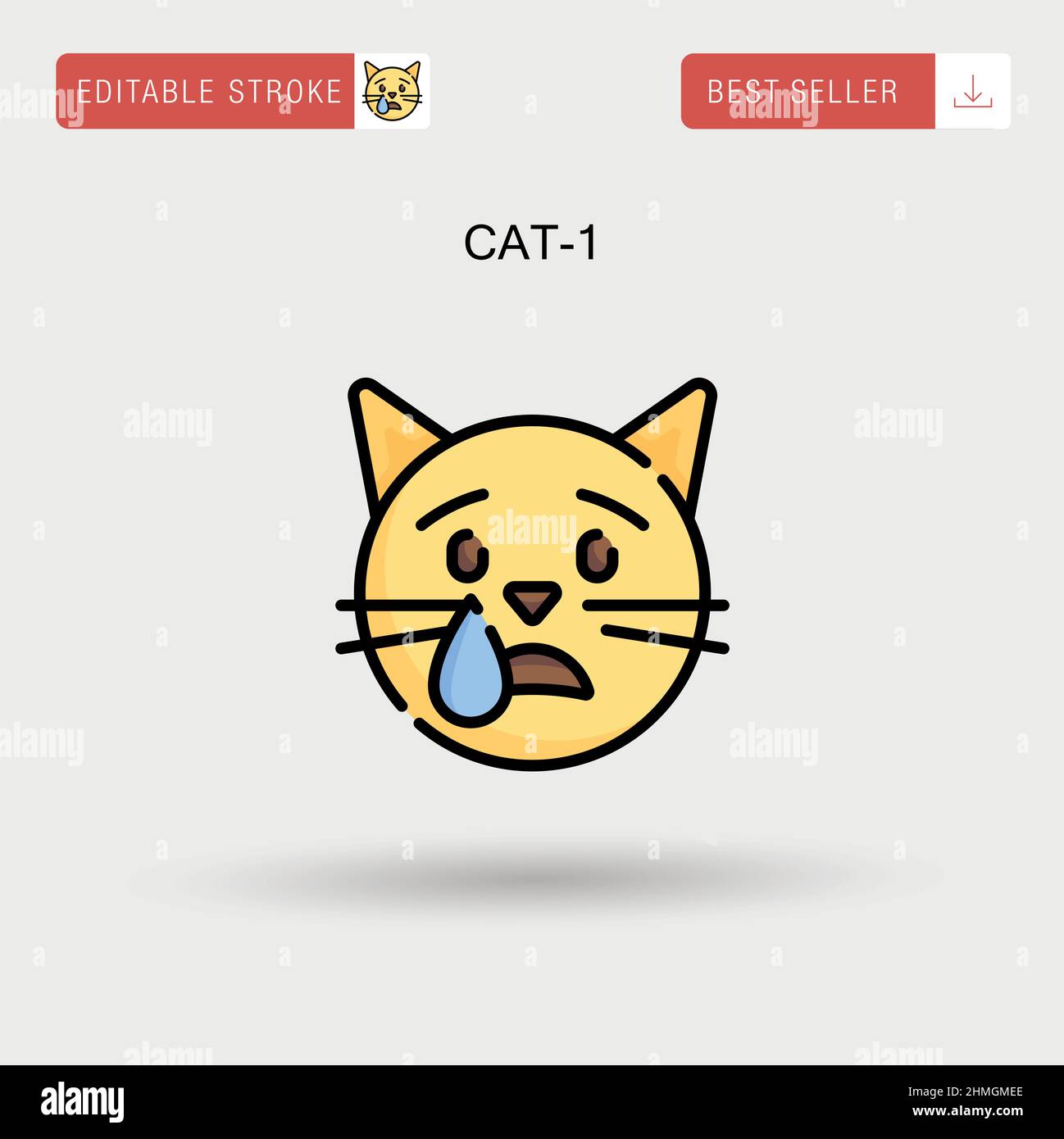 Cat-1 Simple vector icon Stock Vector Image & Art - Alamy