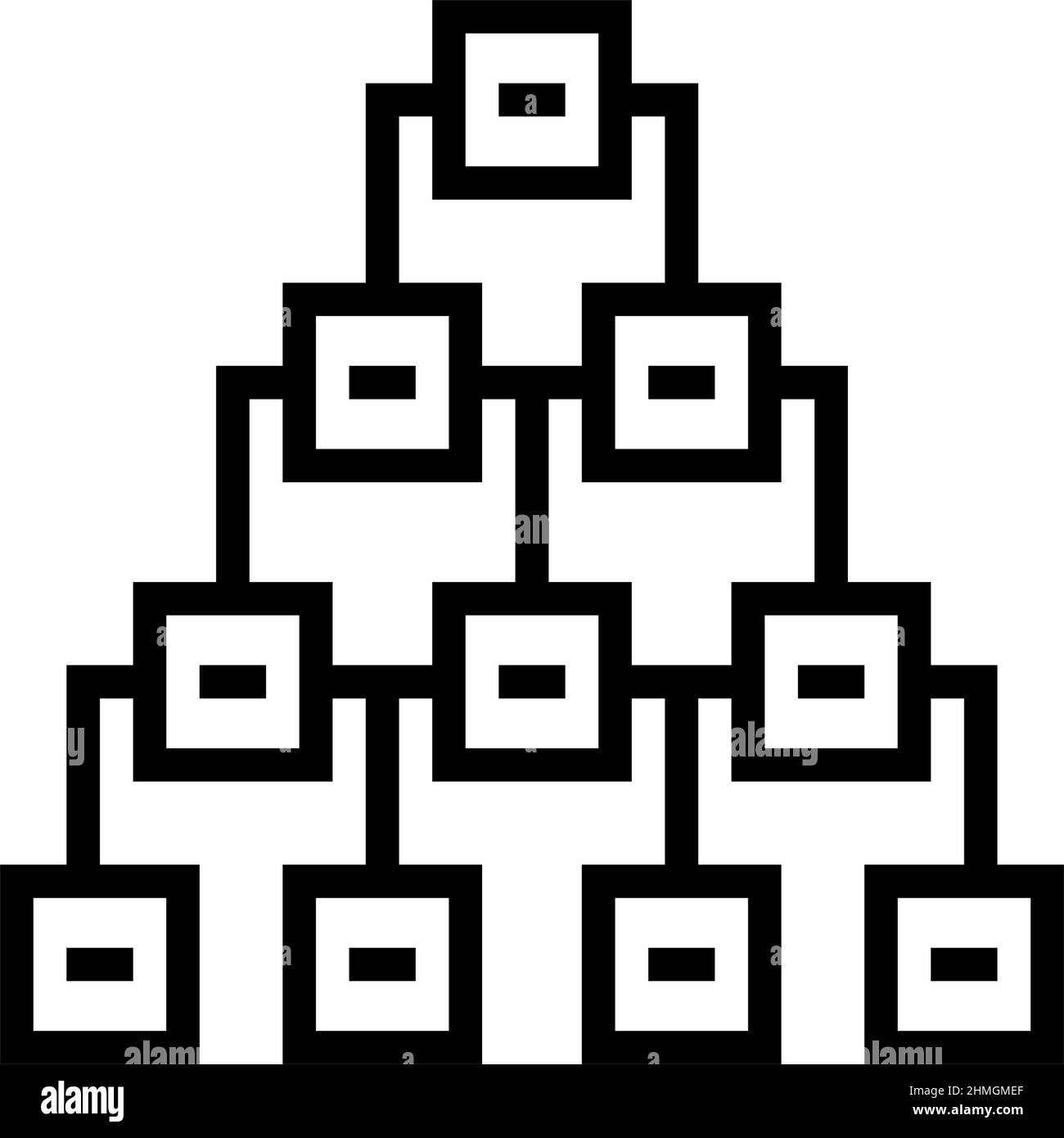 hierarchy diagram line icon vector illustration Stock Vector Image ...