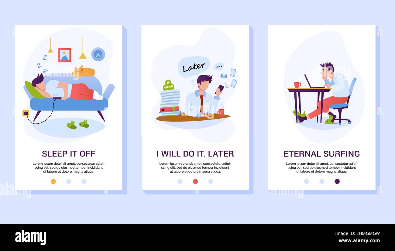 Procrastination cartoon hi-res stock photography and images - Alamy