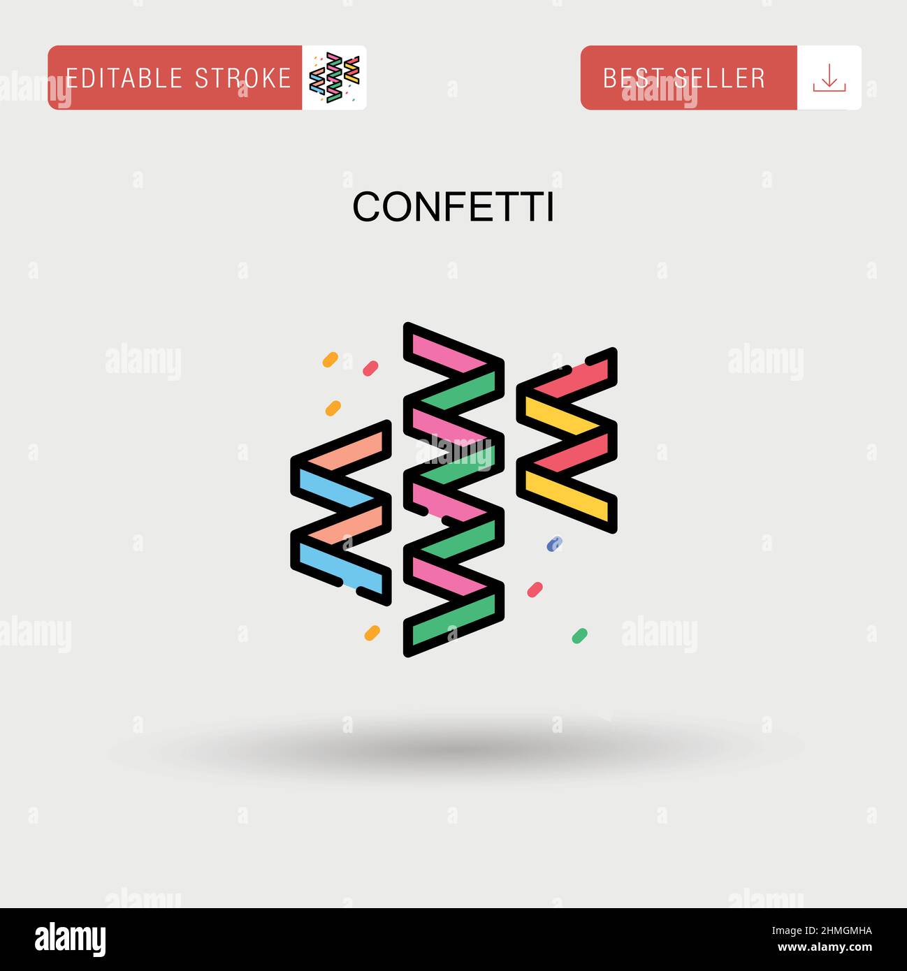 Confetti Simple vector icon Stock Vector Image & Art - Alamy