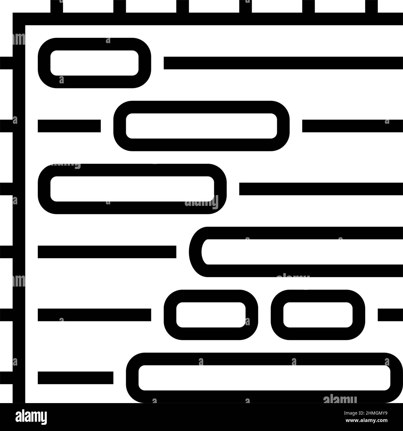 gantt chart line icon vector illustration Stock Vector Image & Art - Alamy