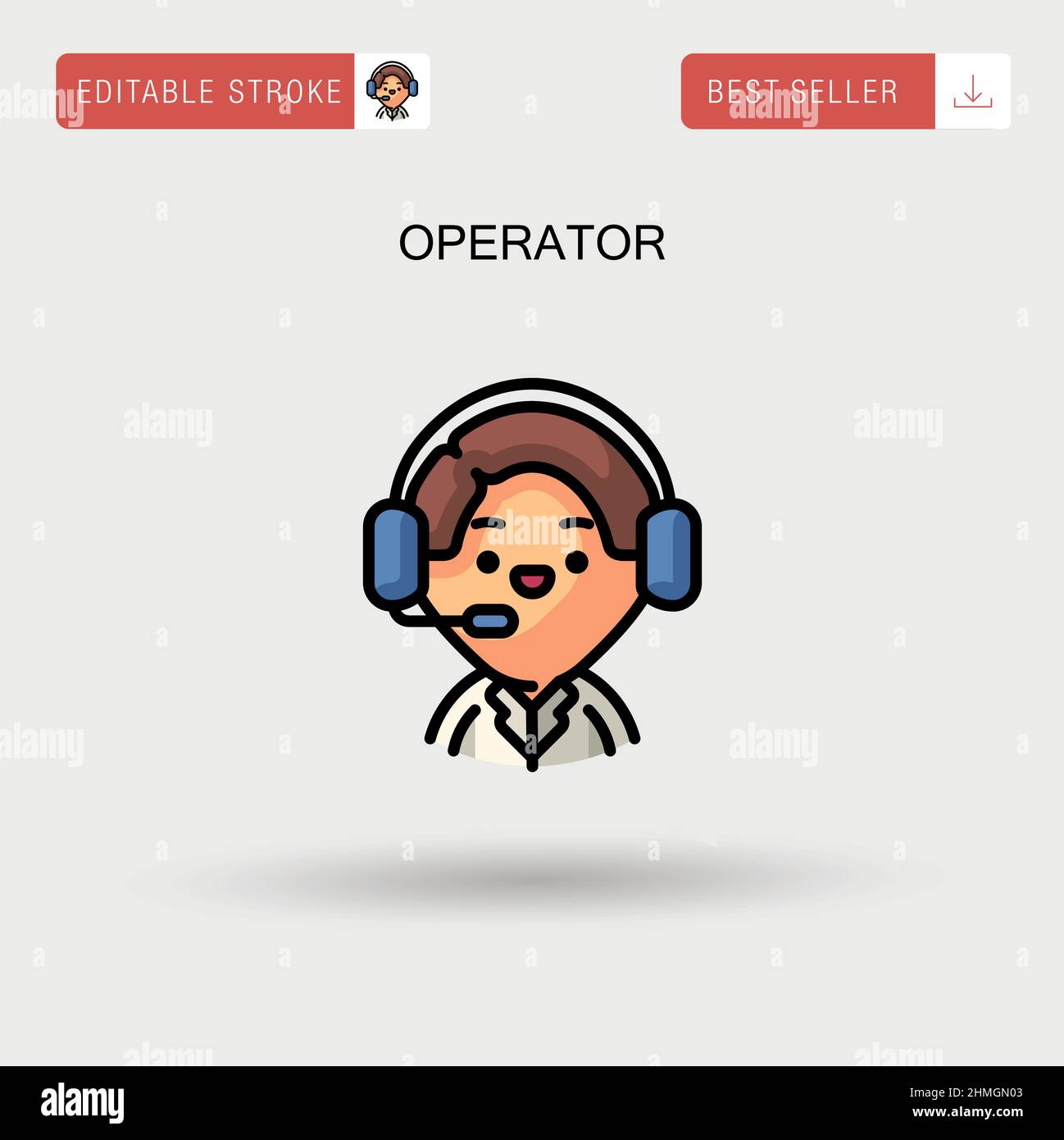 Microphone operator Stock Vector Images - Alamy