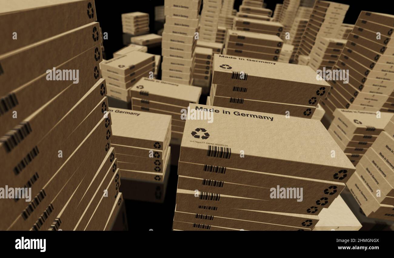 Made in Germany box production line. Manufacturing and delivery ...