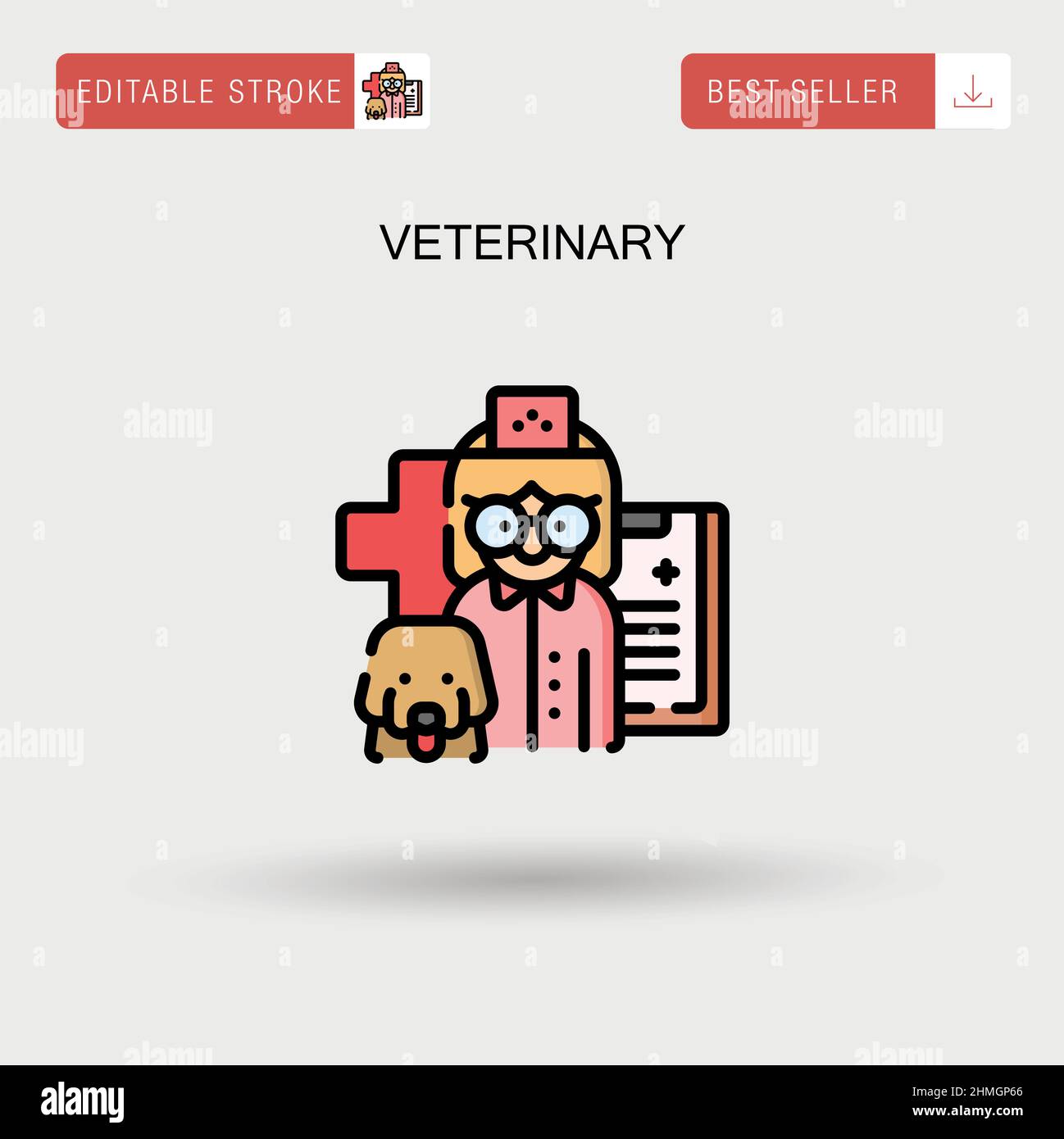 Dog vet clinic sick Stock Vector Images - Alamy