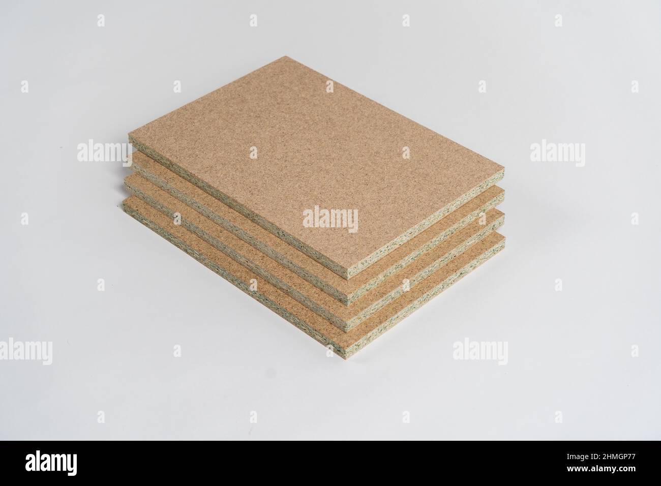 Chipboard building boards on a white background with copy space Stock ...