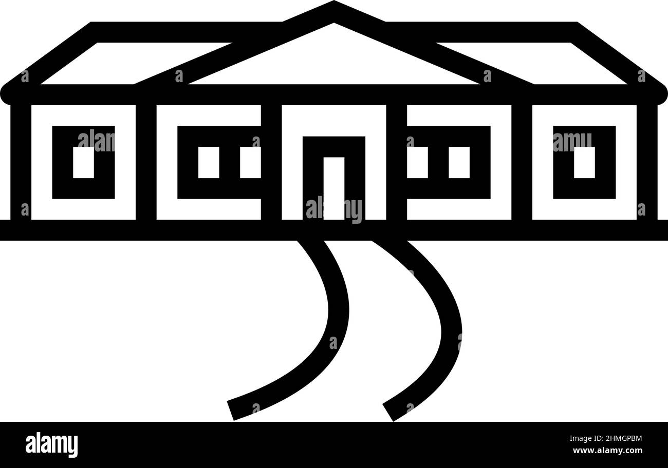 ranch house line icon vector illustration Stock Vector Image & Art - Alamy