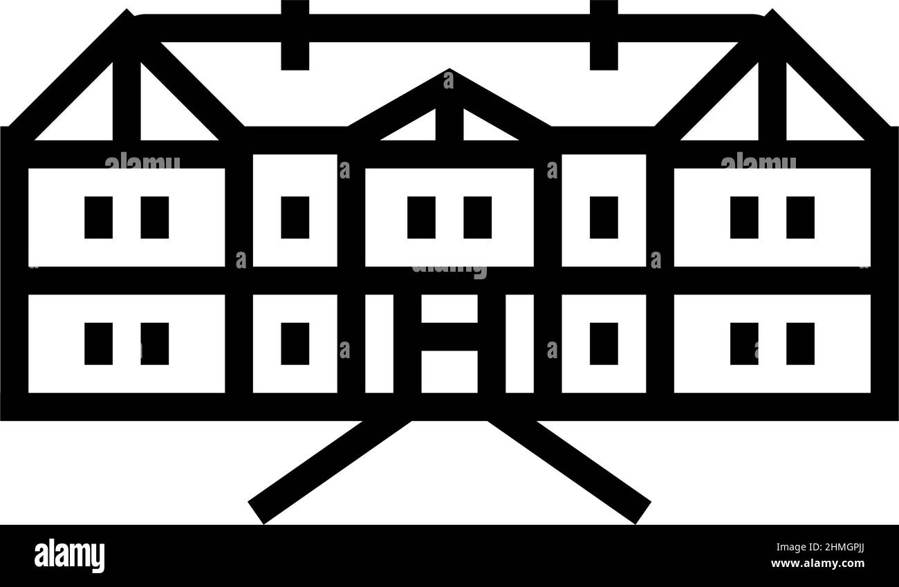 tudor house line icon vector illustration Stock Vector Image & Art - Alamy