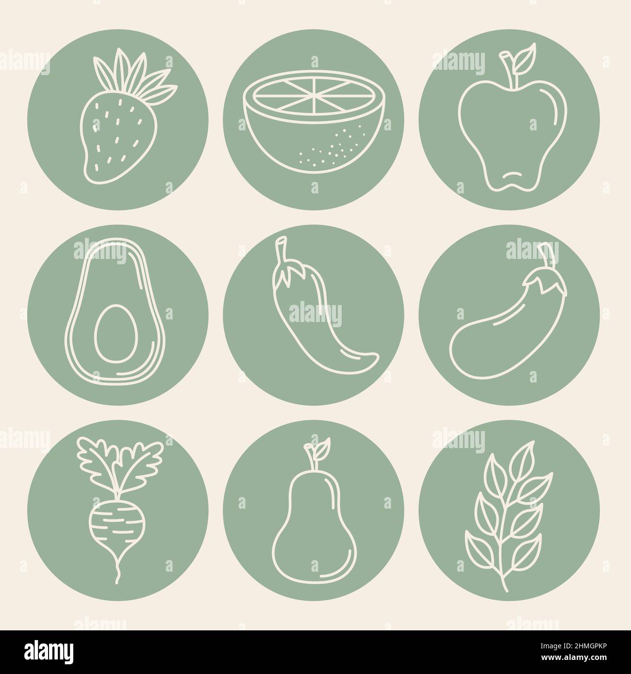 healthy food icons Stock Vector Image & Art - Alamy