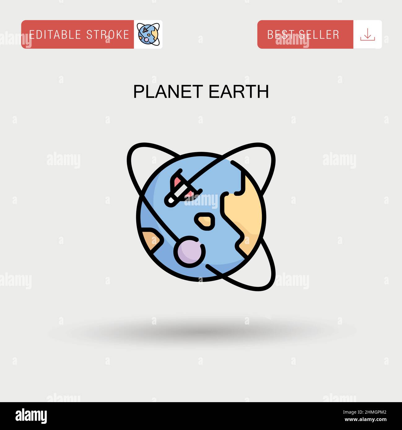 Planet earth Simple vector icon Stock Vector Image & Art - Alamy