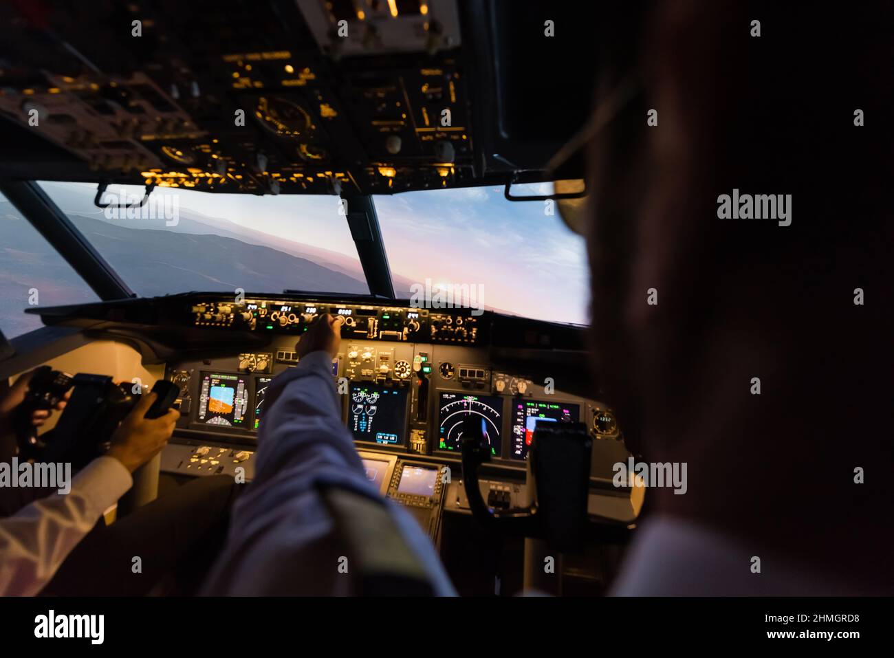 Airplane cockpit flight simulator hi-res stock photography and images ...