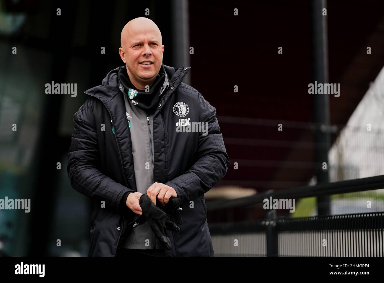 Rotterdam - (l-r) Feyenoord coach Arne Slot during the training session ...