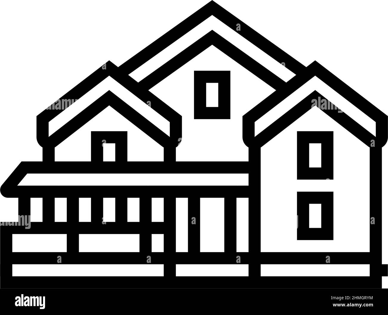 cottage house line icon vector illustration Stock Vector Image & Art ...