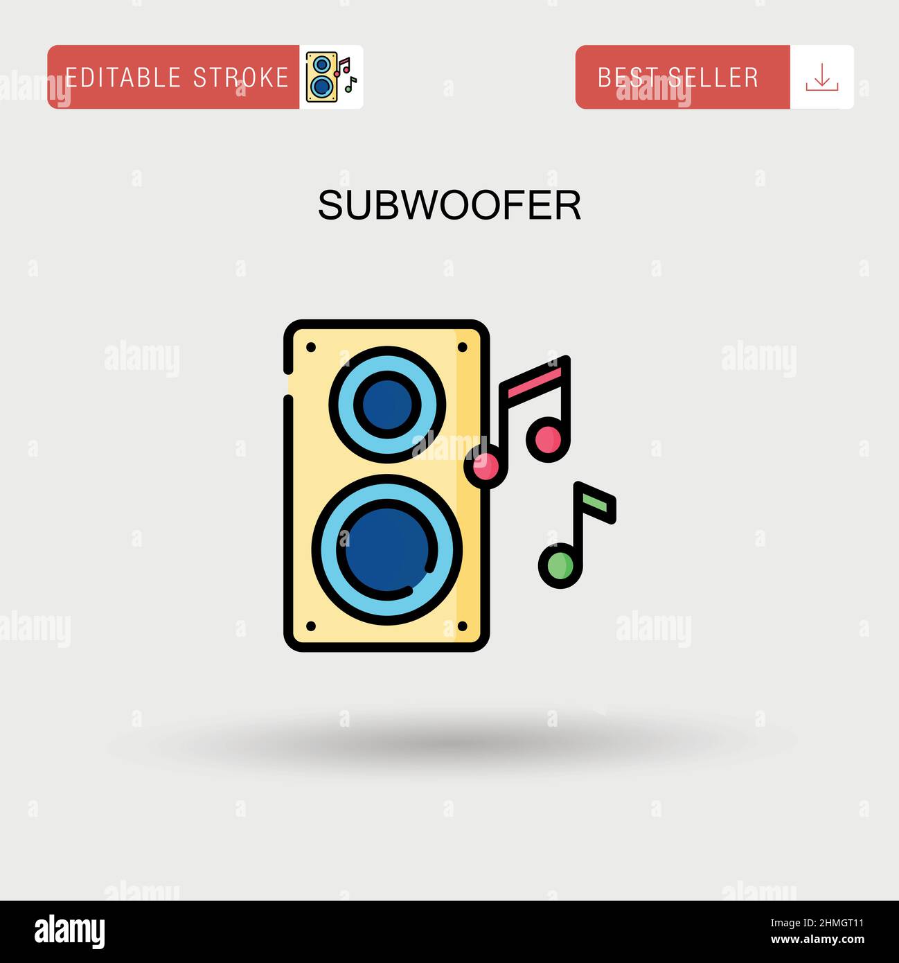 Subwoofer Simple vector icon Stock Vector Image & Art - Alamy