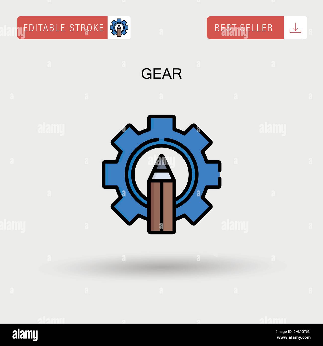 Gear Simple vector icon Stock Vector Image & Art - Alamy