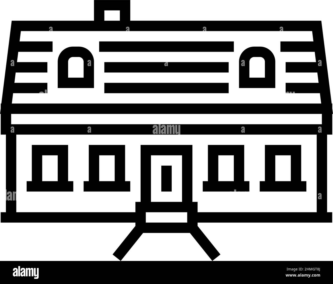 cape cod house line icon vector illustration Stock Vector Image & Art ...