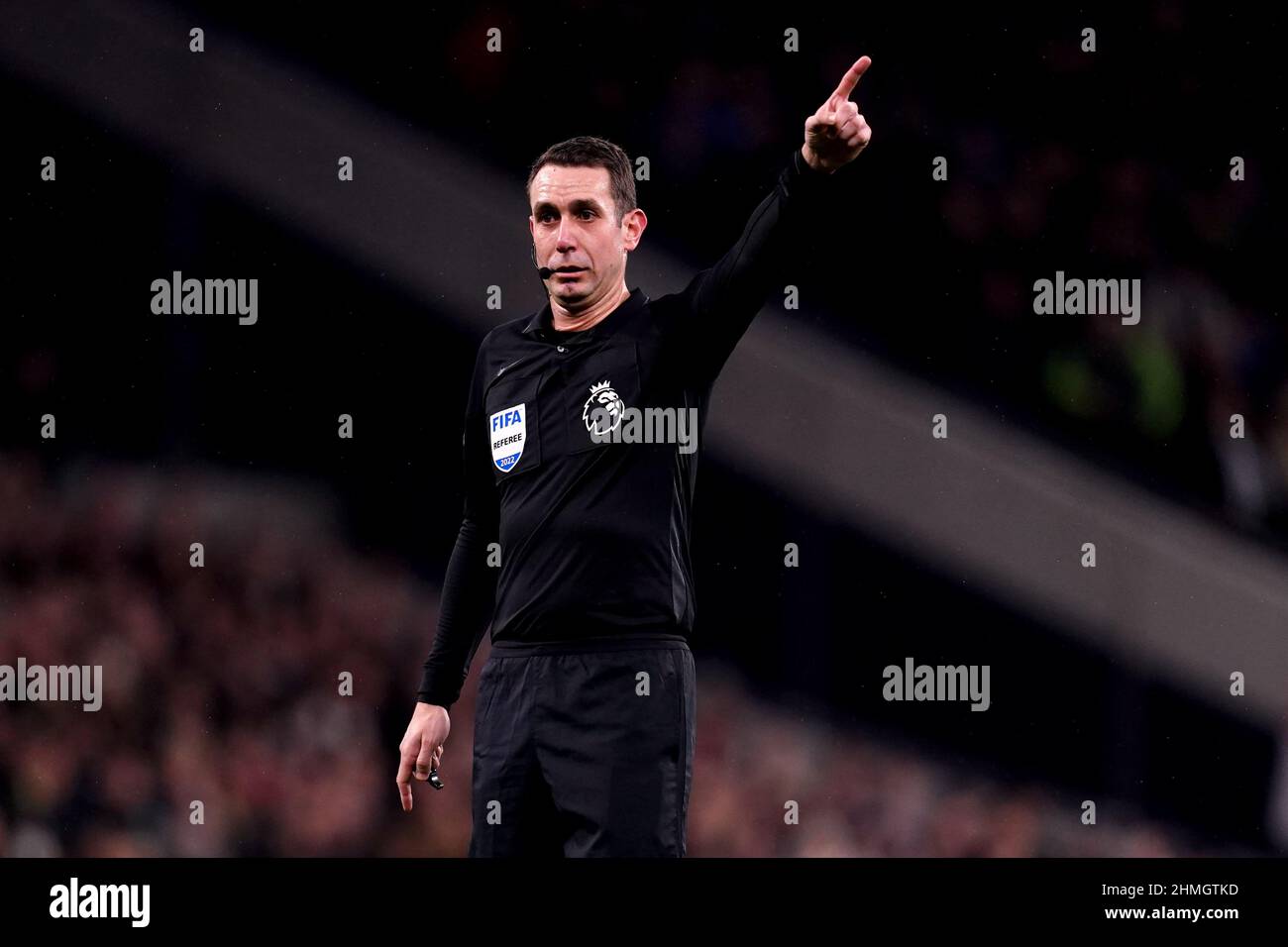Referee David Coote during the Premier League match at the Tottenham ...