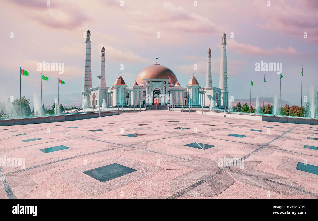 Eleven kilometers to the west of Ashgabat there stands the largest ...