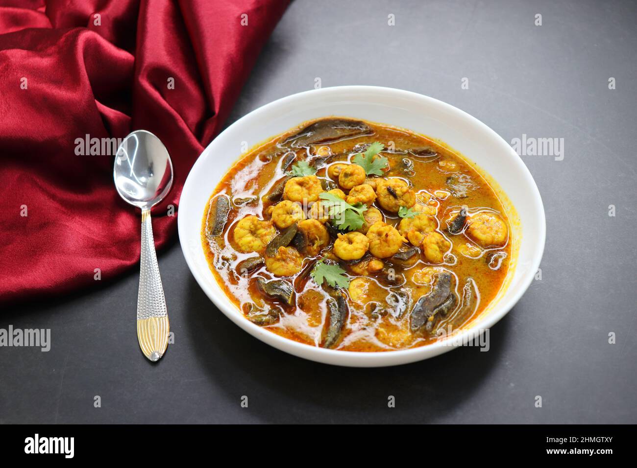 Tangy and spicy Shrimp curry. Tiny prawns curry made using dried mango ...