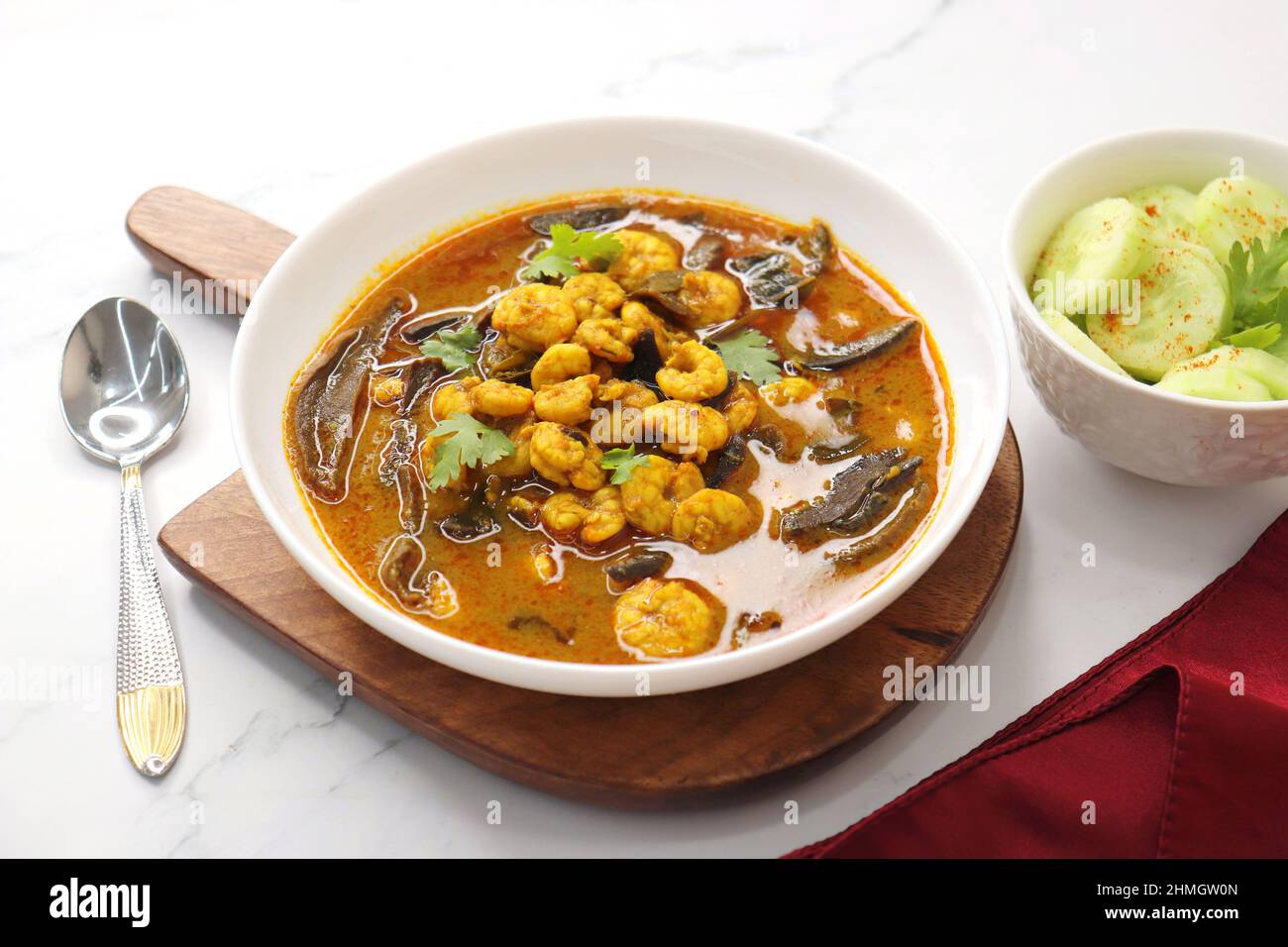 Tangy and spicy Shrimp curry. Tiny prawns curry made using dried mango ...