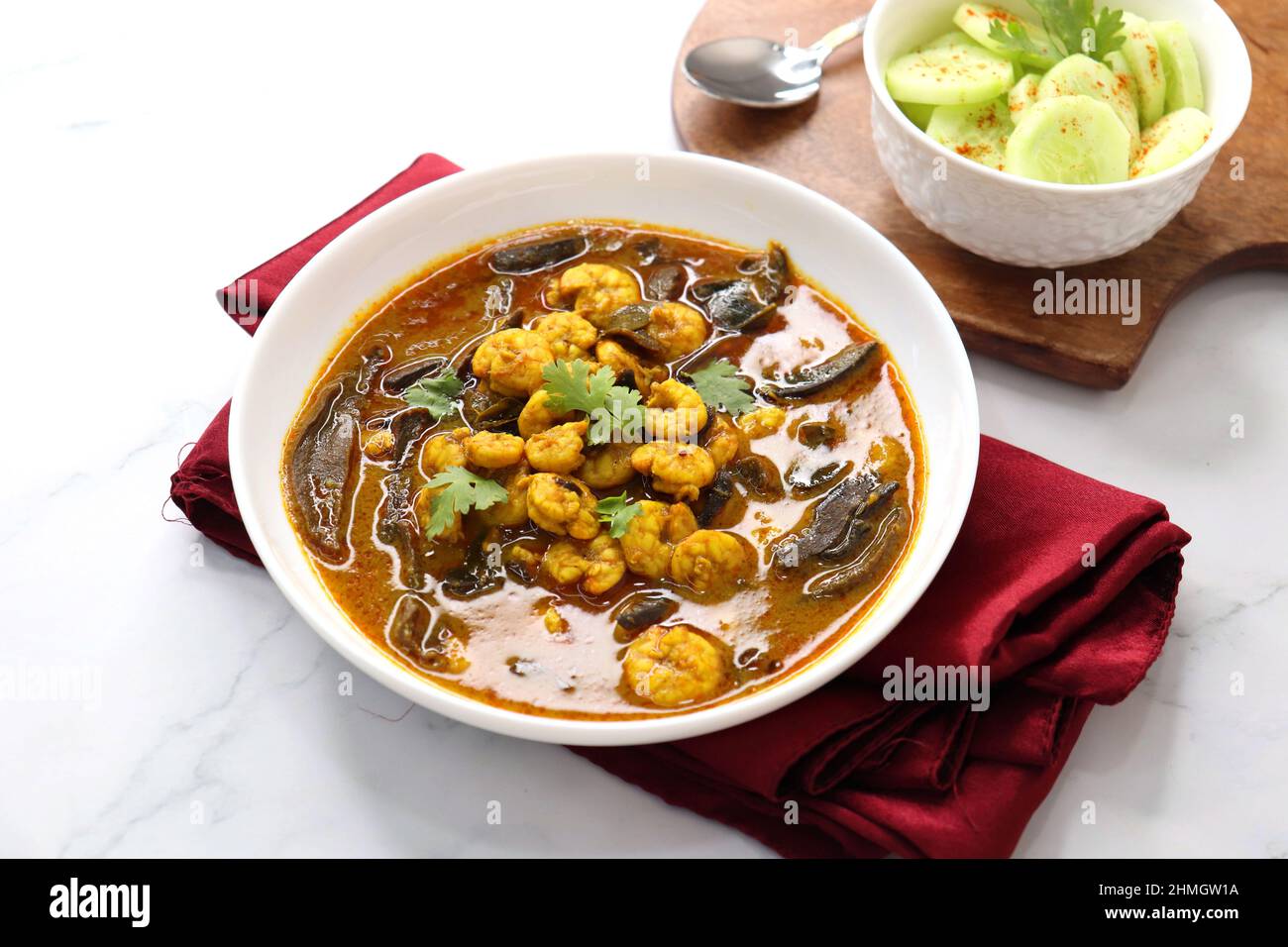 Tangy and spicy Shrimp curry. Tiny prawns curry made using dried mango ...