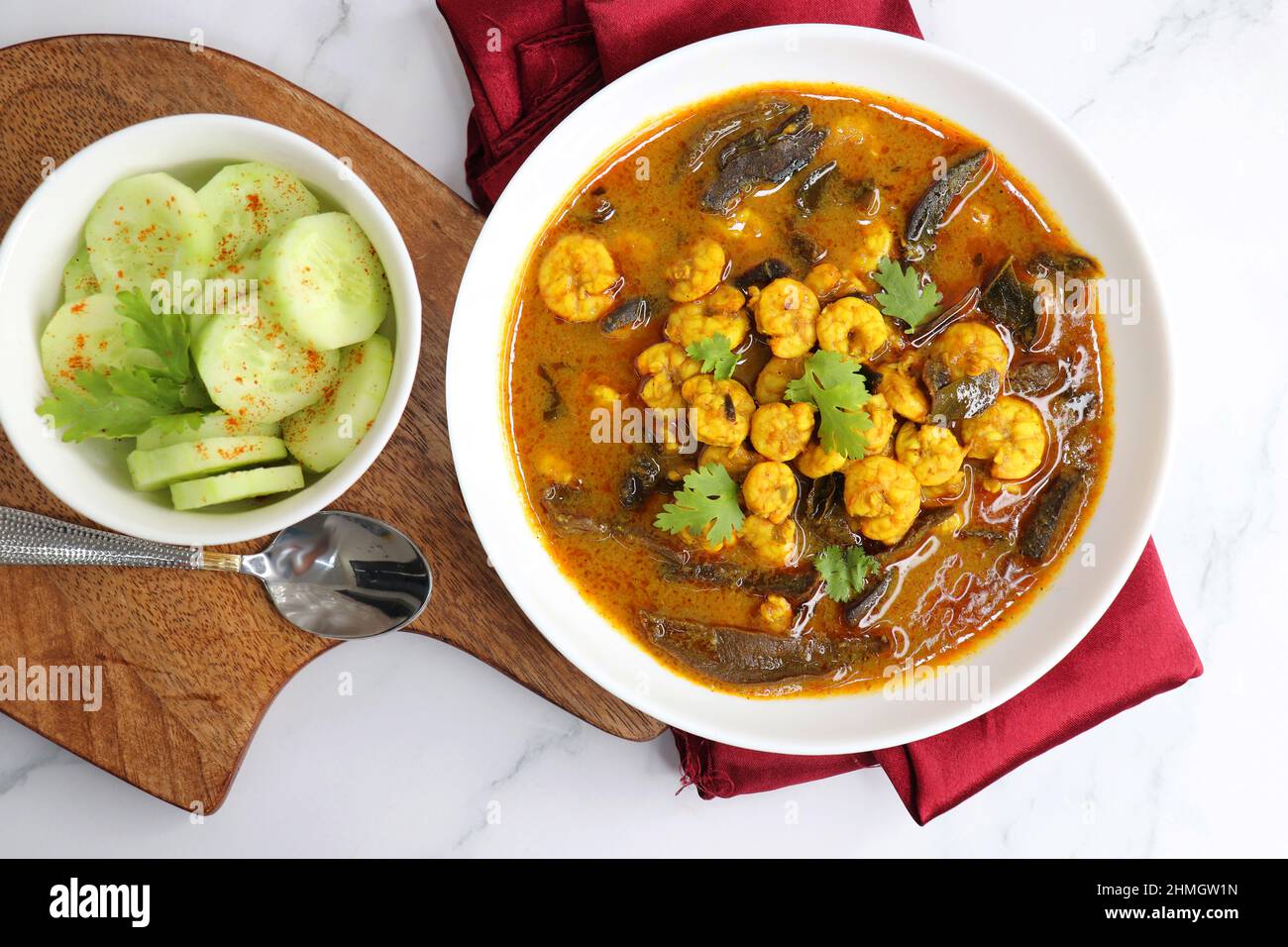 Tangy and spicy Shrimp curry. Tiny prawns curry made using dried mango ...