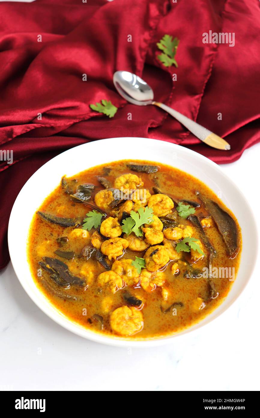 Tangy and spicy Shrimp curry. Tiny prawns curry made using dried mango ...