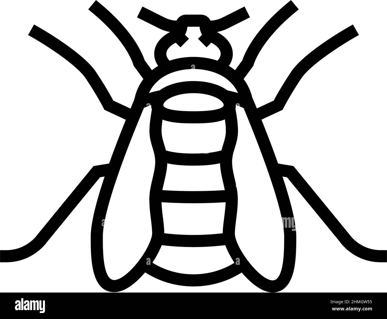 bumblebee insect line icon vector illustration Stock Vector Image & Art ...