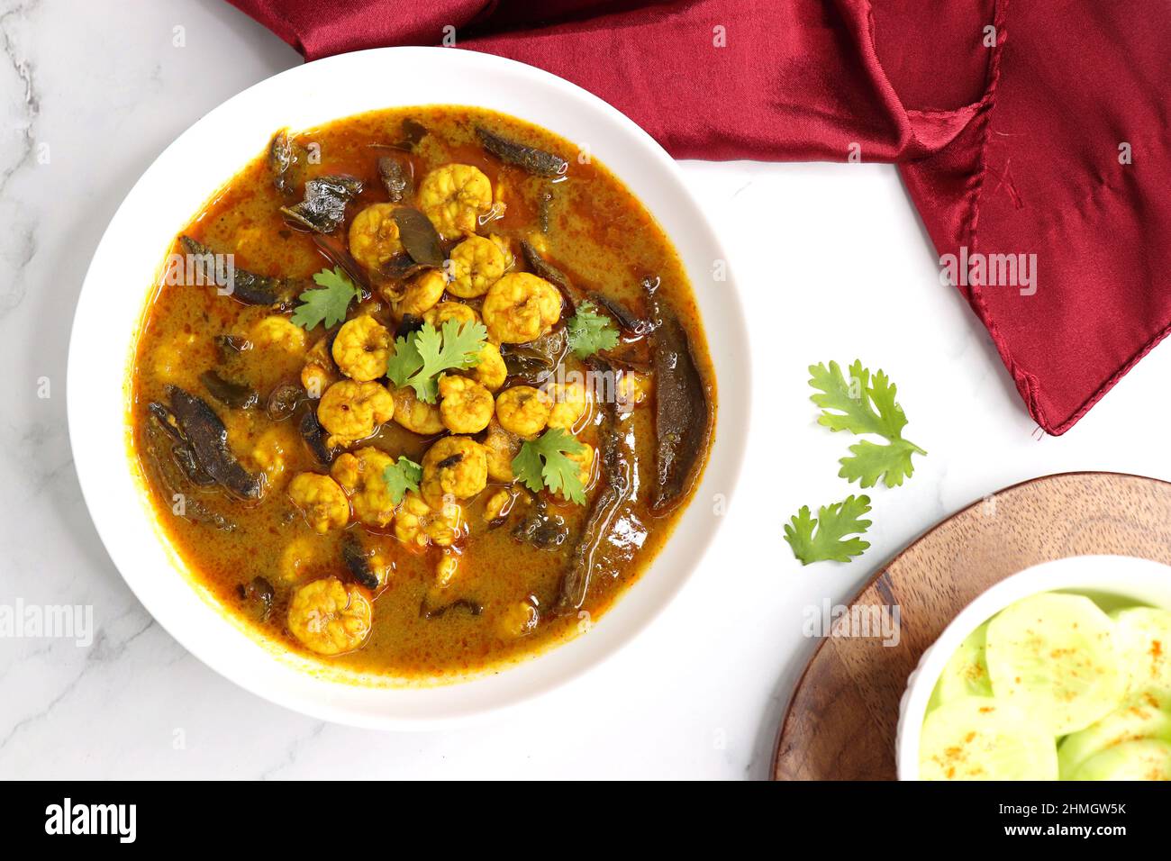 Tangy and spicy Shrimp curry. Tiny prawns curry made using dried mango ...
