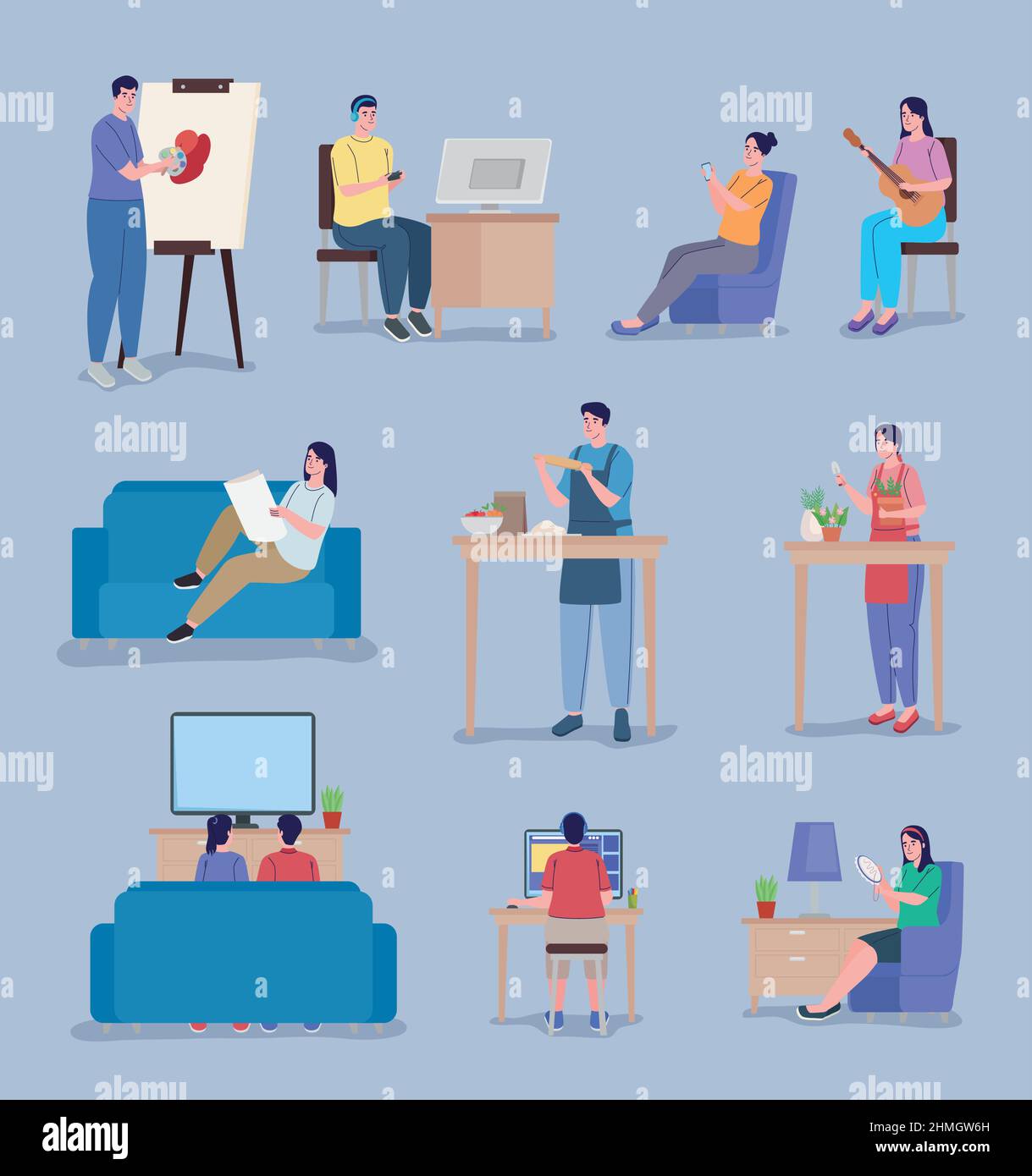 Cooking scenes Stock Vector Images - Alamy