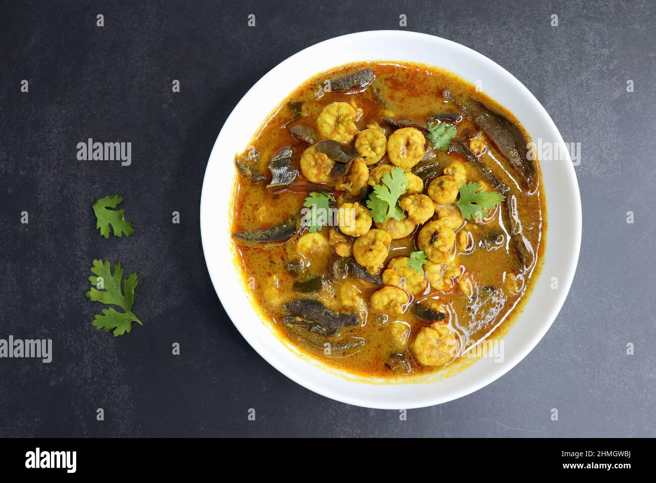 Tangy and spicy Shrimp curry. Tiny prawns curry made using dried mango ...