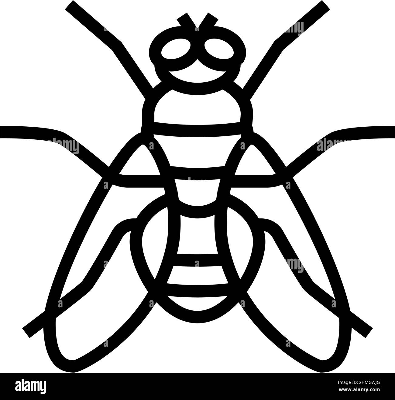 fly insect line icon vector illustration Stock Vector Image & Art - Alamy
