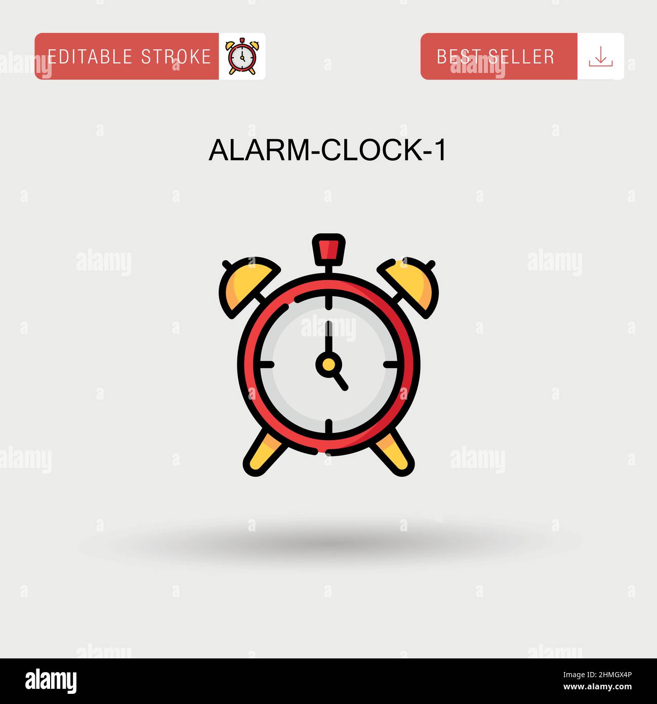 Alarm-clock-1 Simple vector icon Stock Vector Image & Art - Alamy
