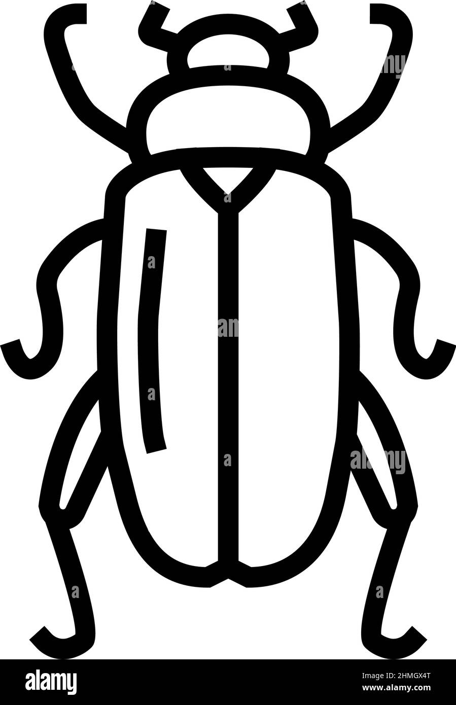 chafer insect line icon vector illustration Stock Vector Image & Art ...