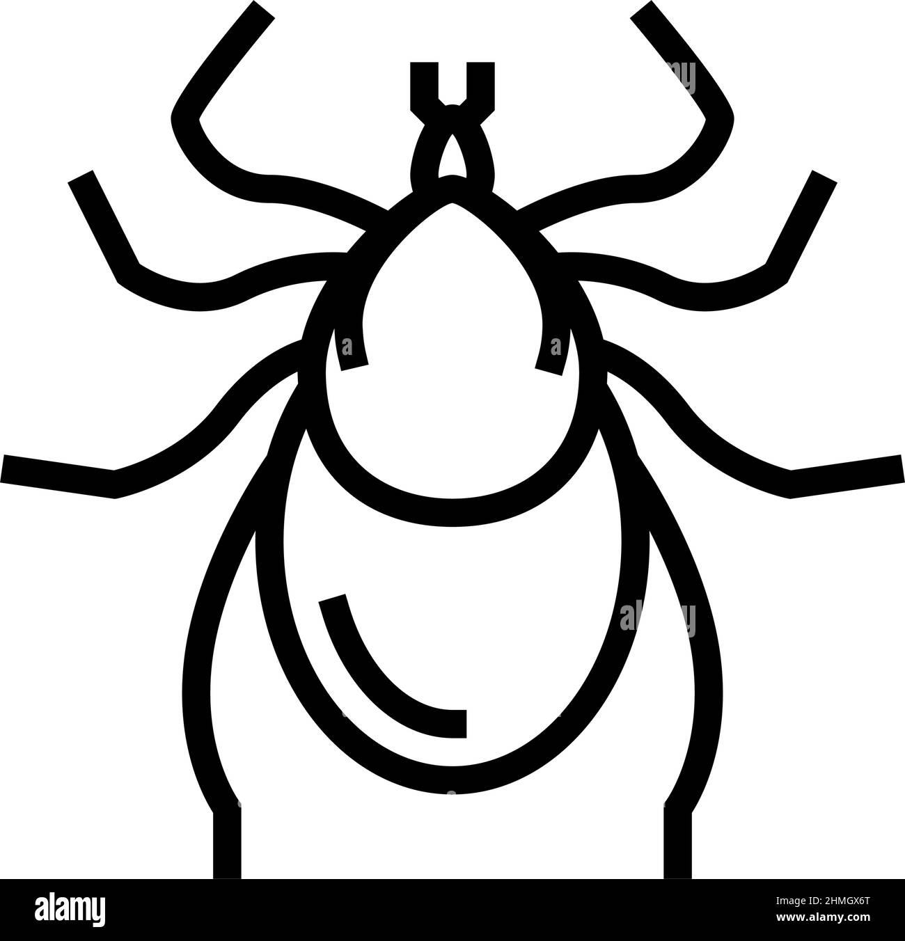 tick insect line icon vector illustration Stock Vector Image & Art - Alamy