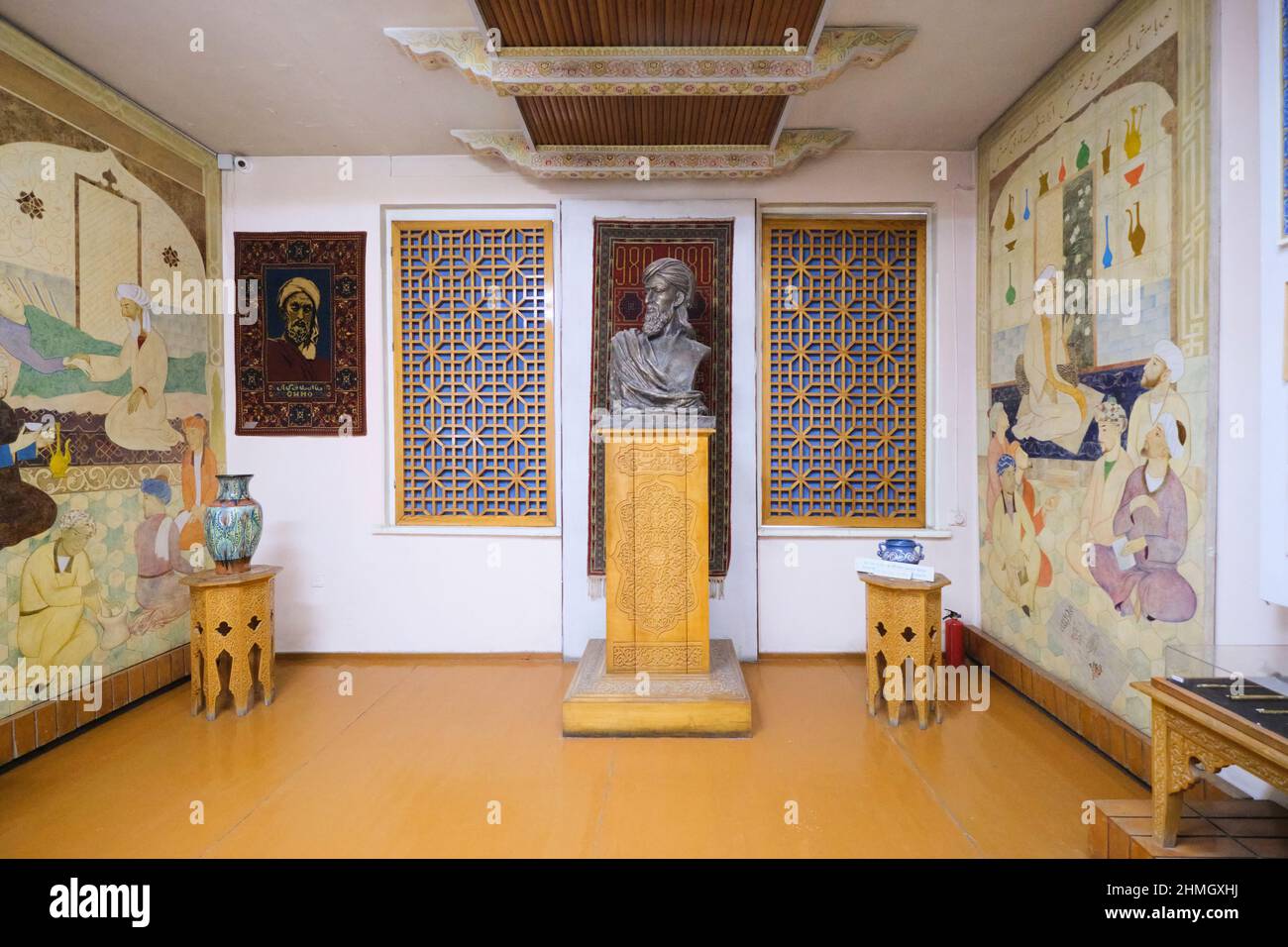 A bust, statue, sculpture of the Muslim father of modern medicine, Abu ...