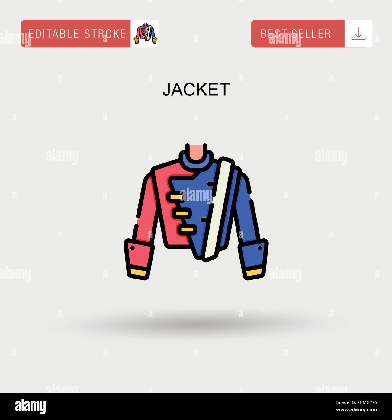Jacket Simple vector icon Stock Vector Image & Art - Alamy