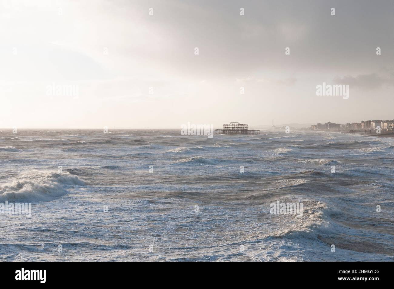 Brighton west pier fire hi-res stock photography and images - Alamy