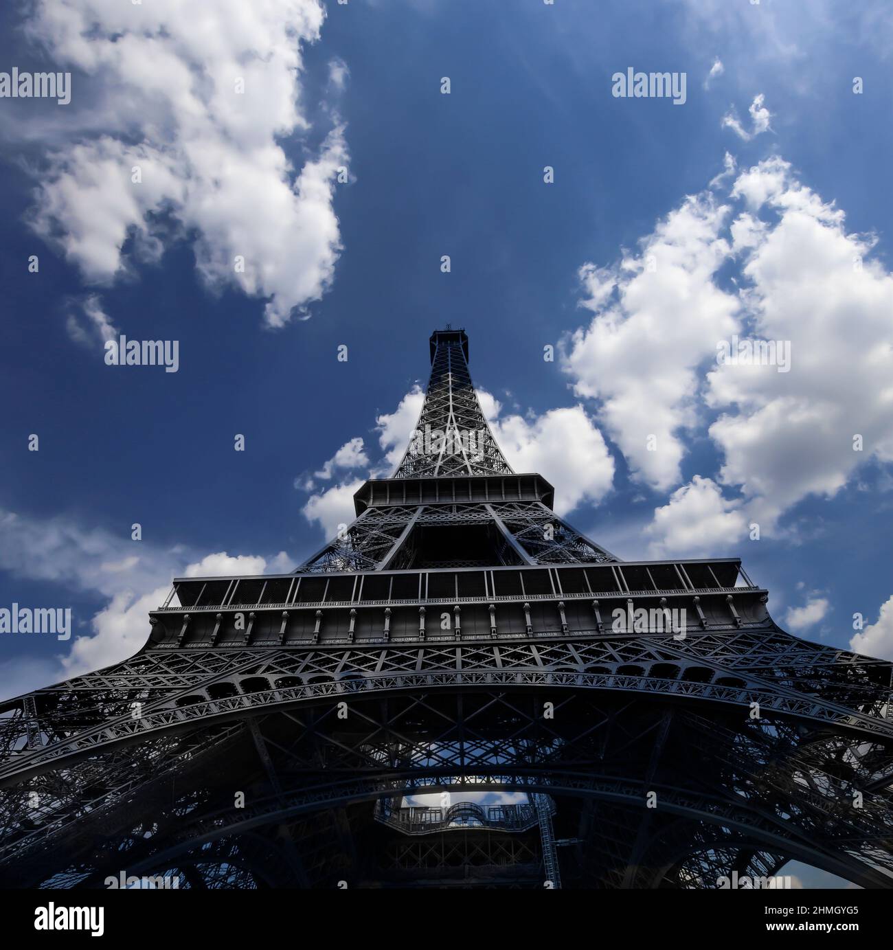 Eiffel Tower (contour) in Paris, France (against the background of a ...