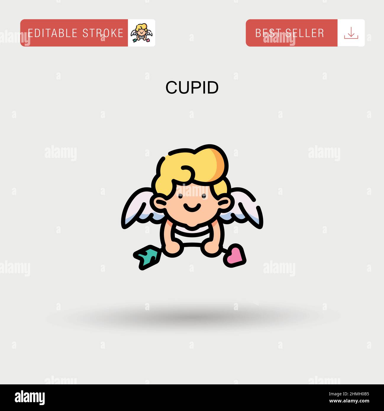 Vintage baby cupid illustration Stock Vector Images - Alamy