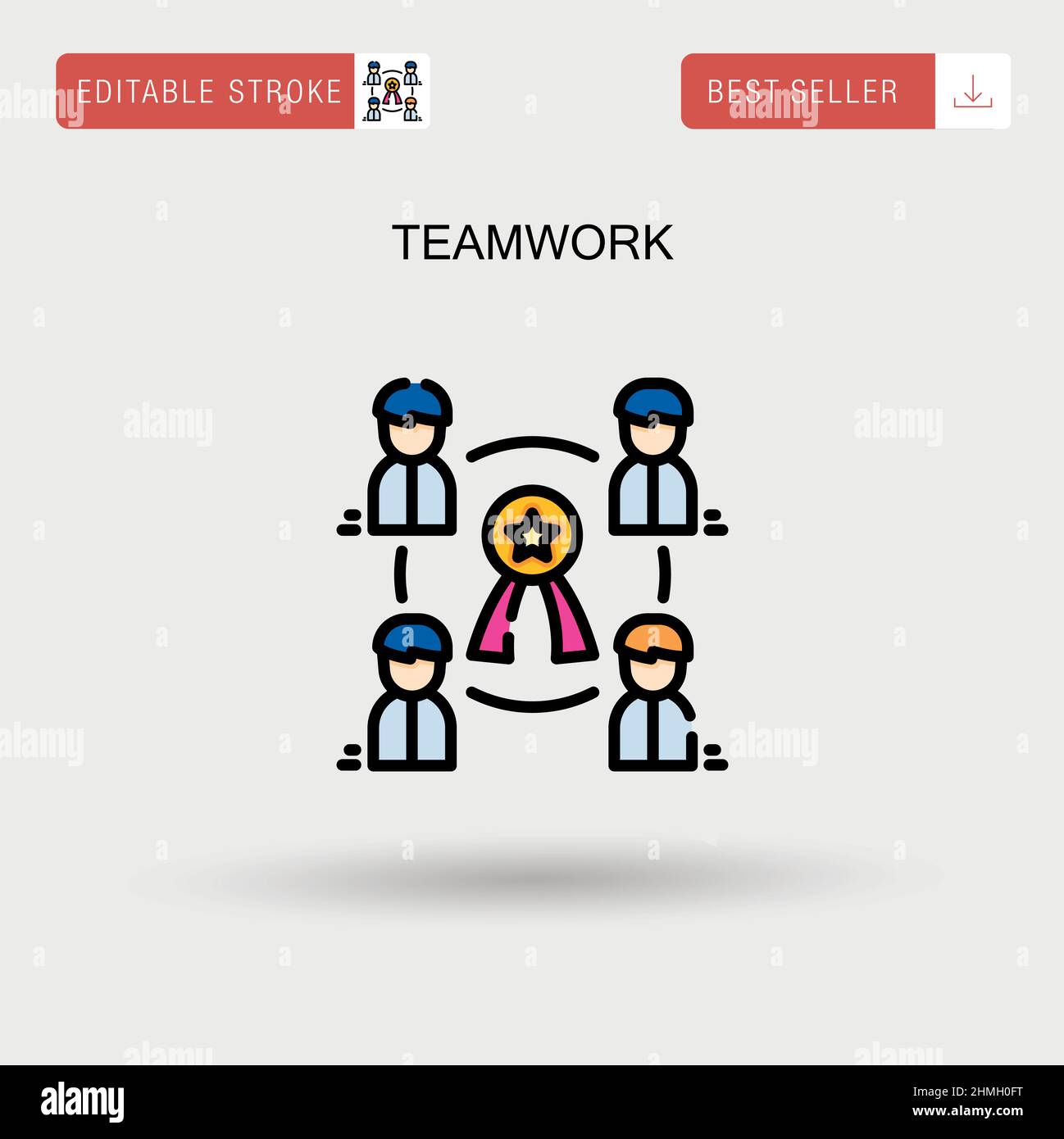 Teamwork Simple vector icon Stock Vector Image & Art - Alamy