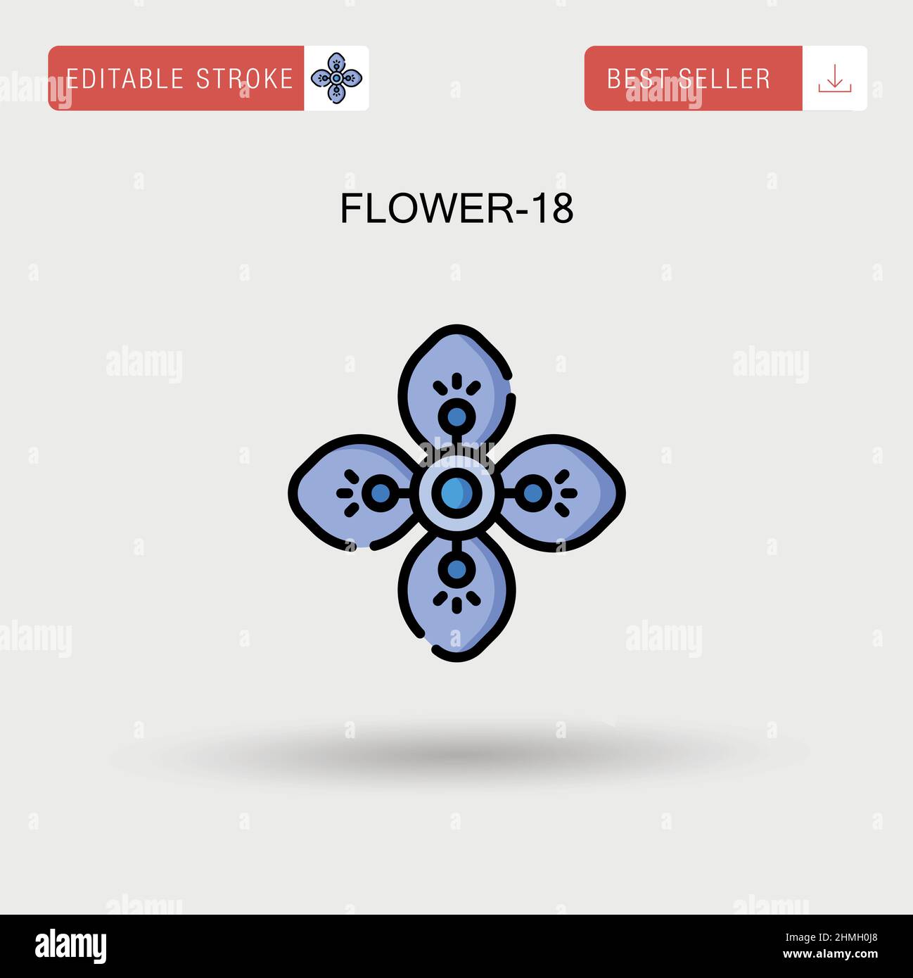 Flower-18 Simple vector icon Stock Vector Image & Art - Alamy