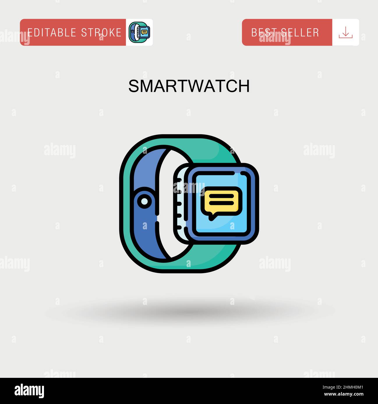 Smartwatch Simple vector icon Stock Vector Image & Art - Alamy